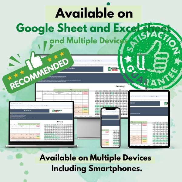 Ultimate Habit Tracker Spreadsheet Ultimate Habit Tracker Spreadsheet